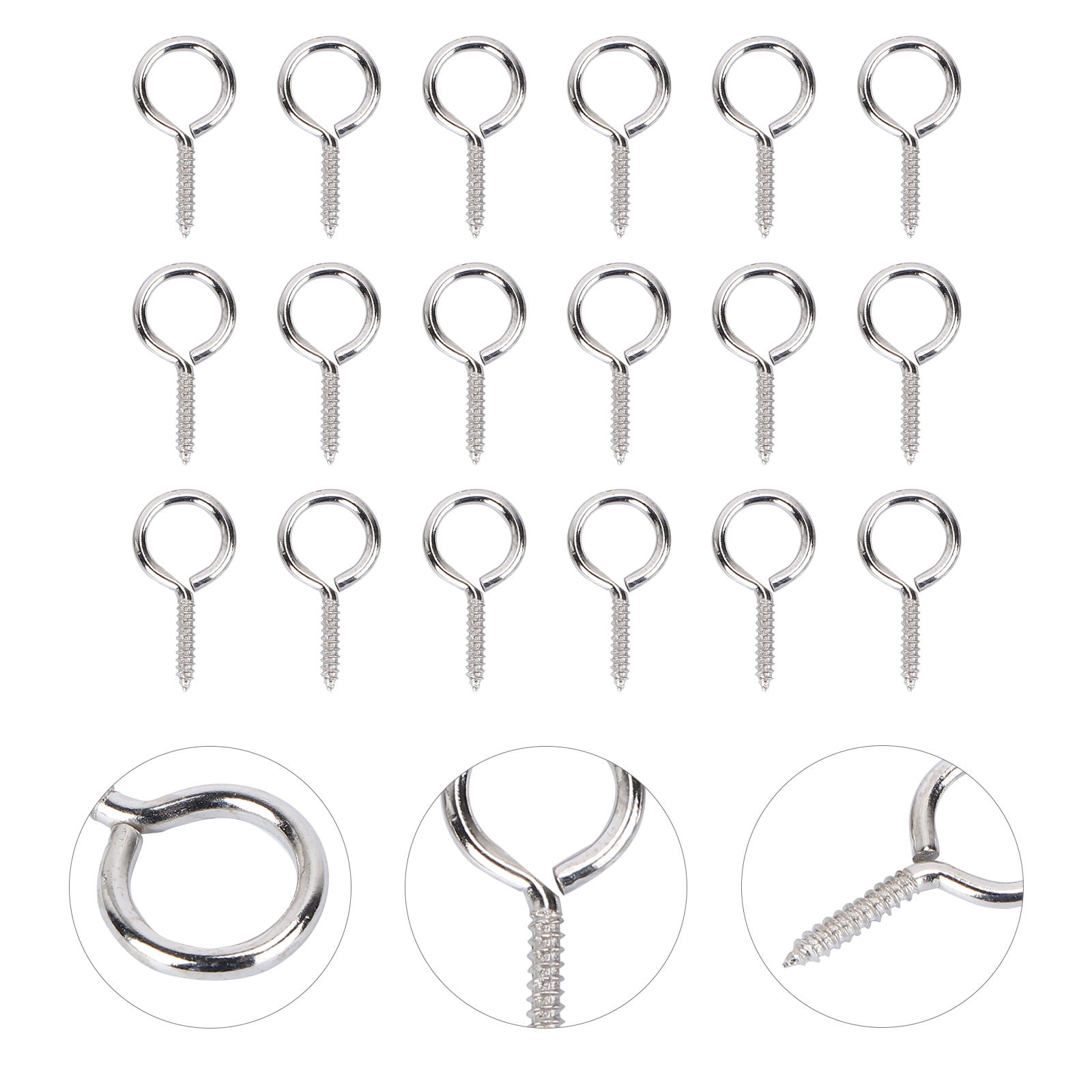 OUNONA 36 Pcs Sheep Heavy Duty Small Eyelet Screws Silver - Walmart.com