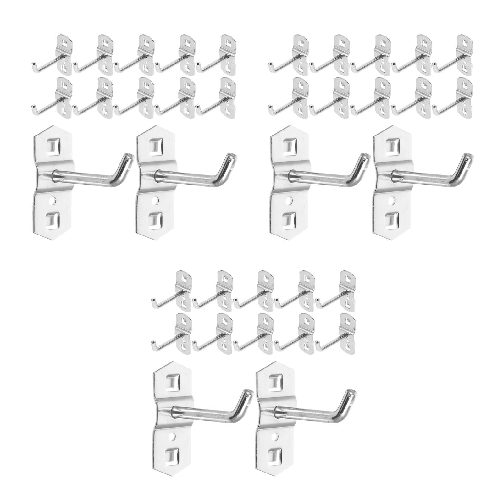 OUNONA 36 pcs Pegboard Wall Hooks, Panel Display Hooks Heavy Duty Metal ...