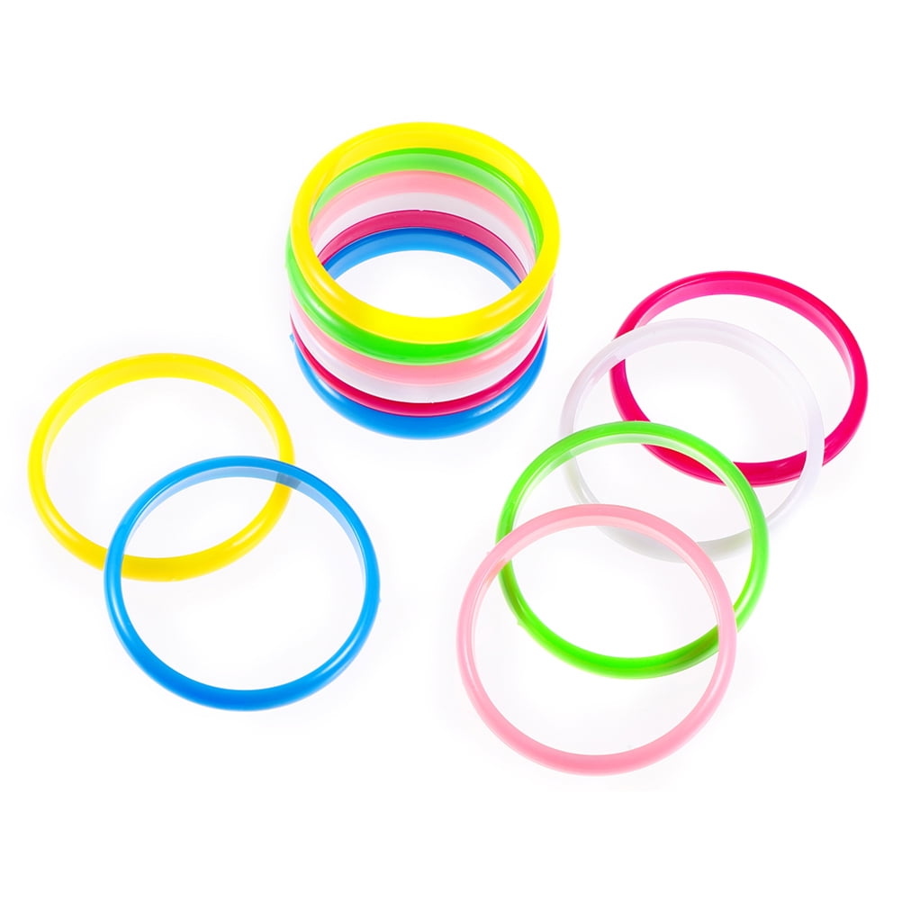 OUNONA 36pcs Fashionable Plastic Bracelets Candy Color Bangle Bracelets ...