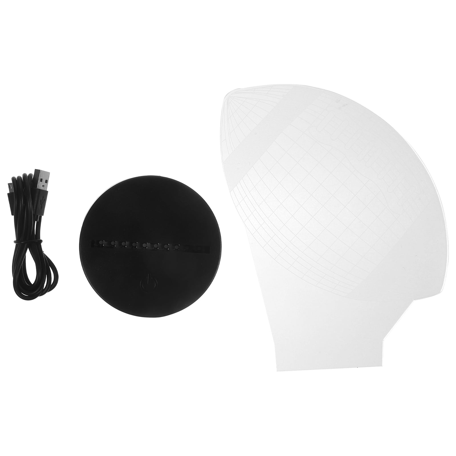 OUNONA 3D Lamp Visual Light Effect Touch and Colors Changes Night Light ...