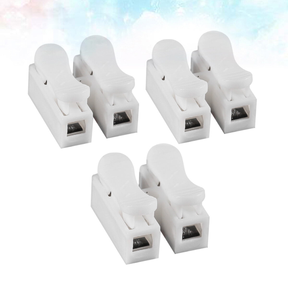 OUNONA 3PCS 380V Wire Connector Quick Connect -2 Terminal Connector Row ...
