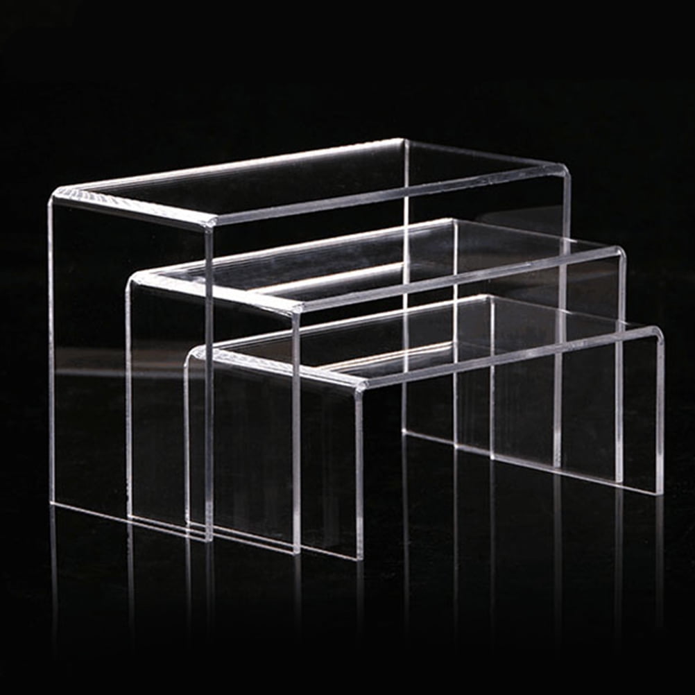 OUNONA Shoe Shelf Riser Floating Sneaker Display Clear Acrylic 3PCS U ...