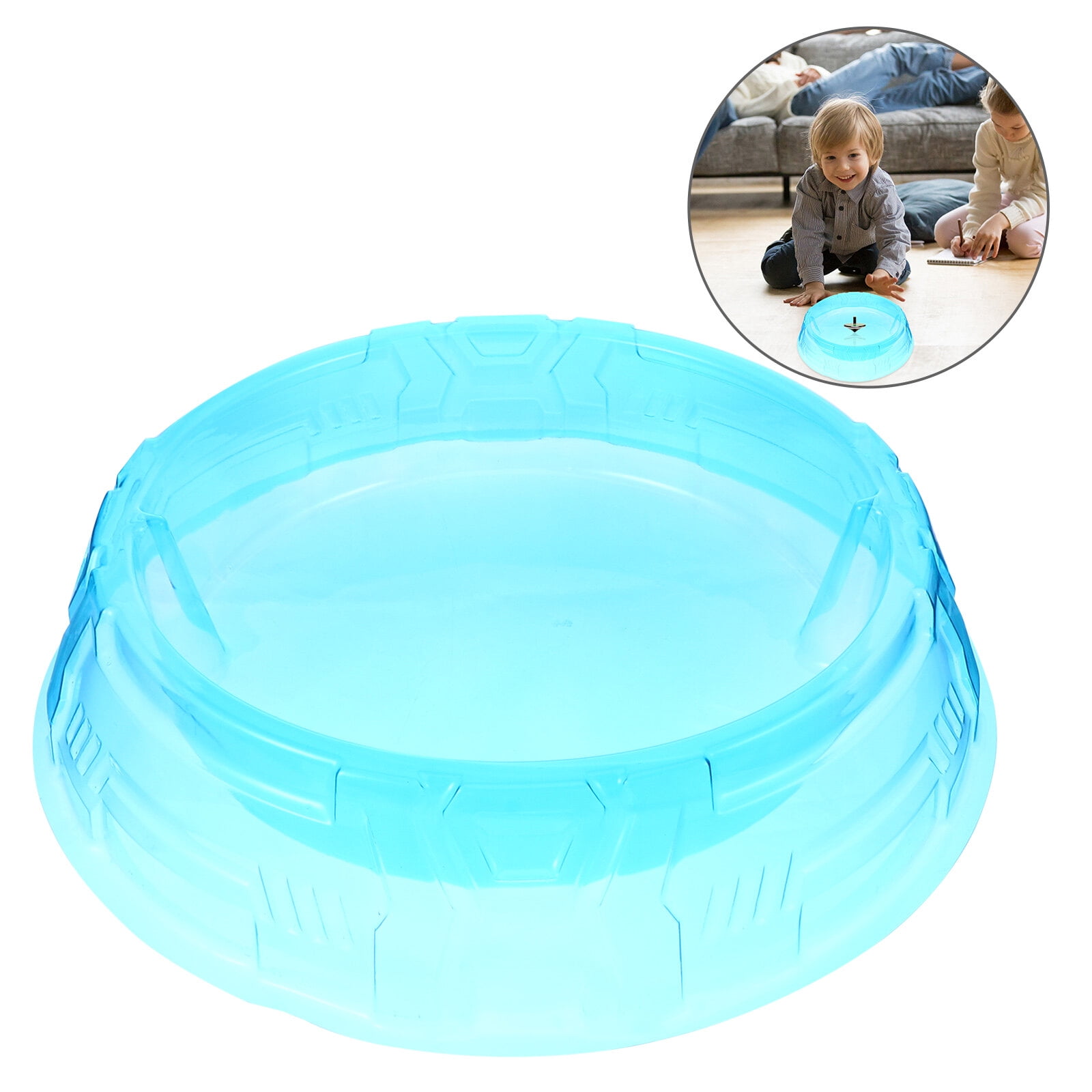 OUNONA 3Pack Gyro Disk Toys Blue Round Plastic Arena for Child ...