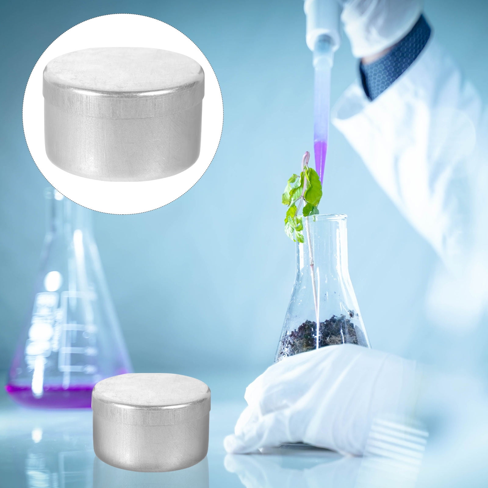 OUNONA 3Pcs Aluminum Weighing Boxes Labs Soil Weighing Holders Sampling ...