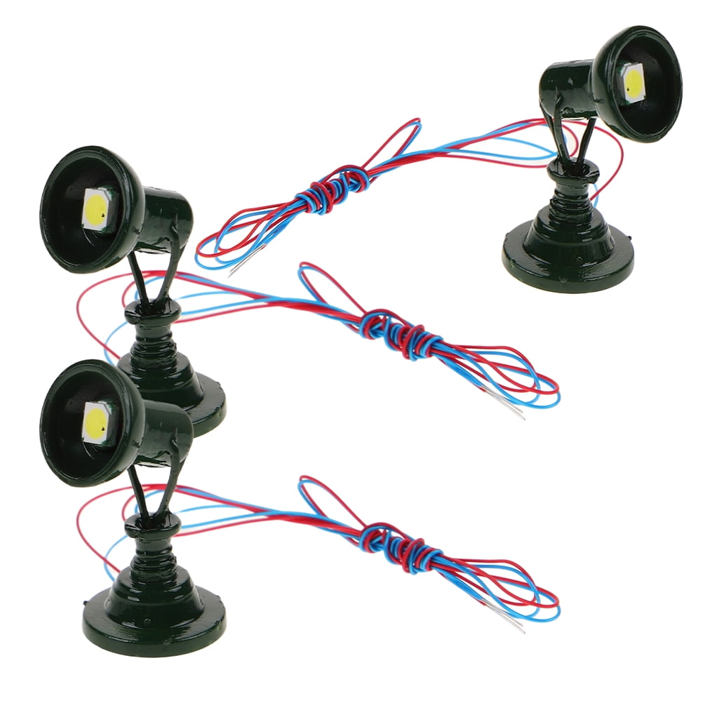 OUNONA 3Pcs Miniature Street Light Model Railway Train Lamp Post Scale ...