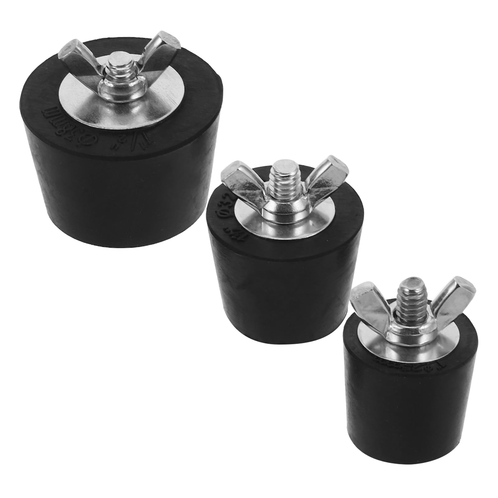 OUNONA 3Pcs Pool Pipe Winter Expansion Plugs Black Rubber Seal Caps for ...