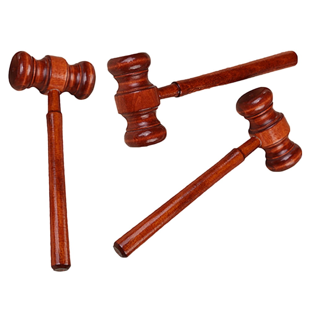 OUNONA 3Pcs Wooden Judge Hammer Toy Kids Gavel Prop Toy Cosplay ...