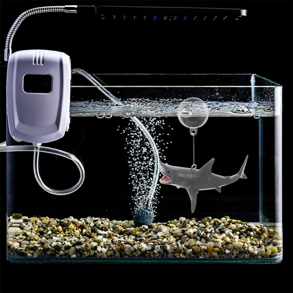 OUNONA 3Sets Fish Tank Floating Ball with Dark Grey Shark Aquarium ...