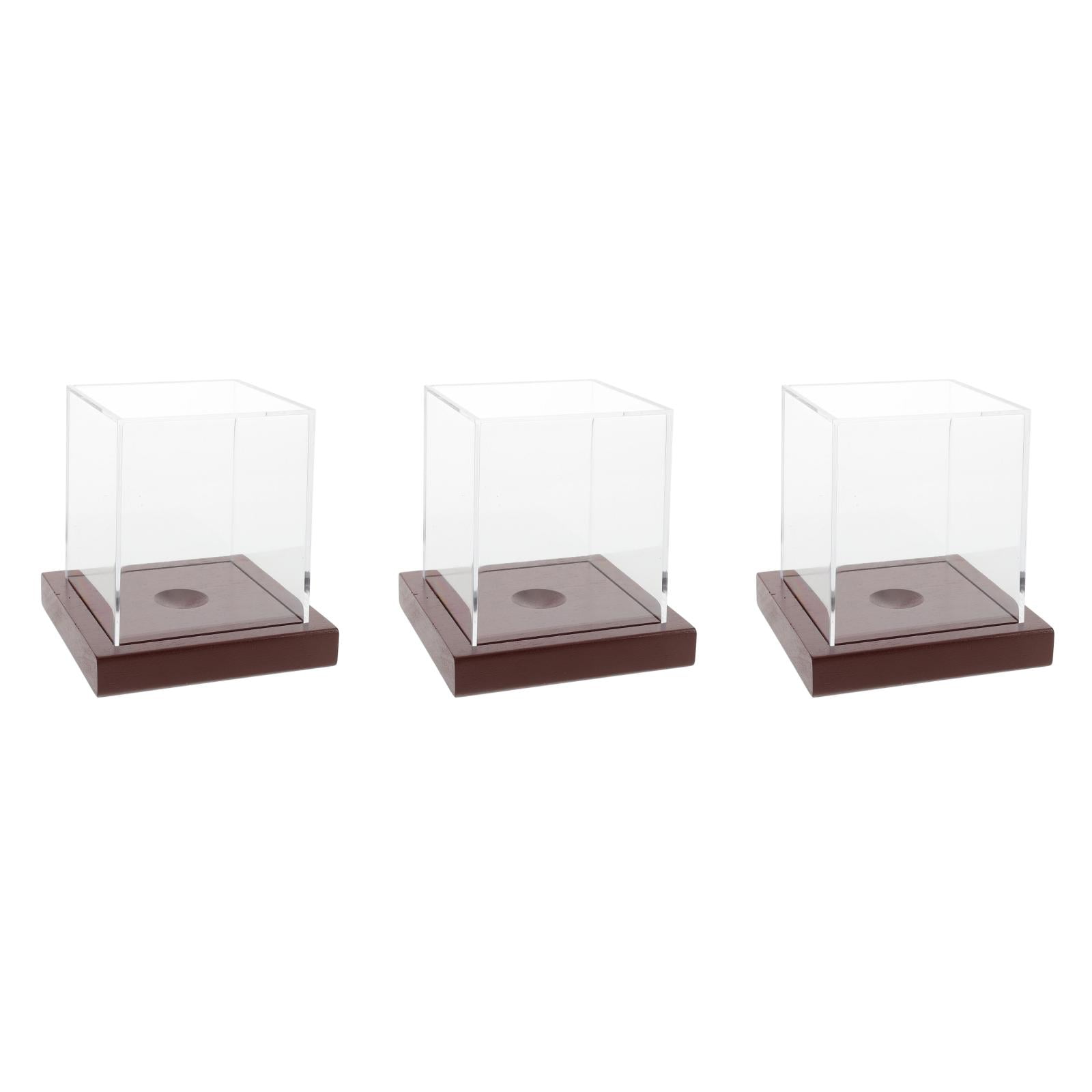 OUNONA Raindrops 3pcs Clear Acrylic Baseball Display Case for ...