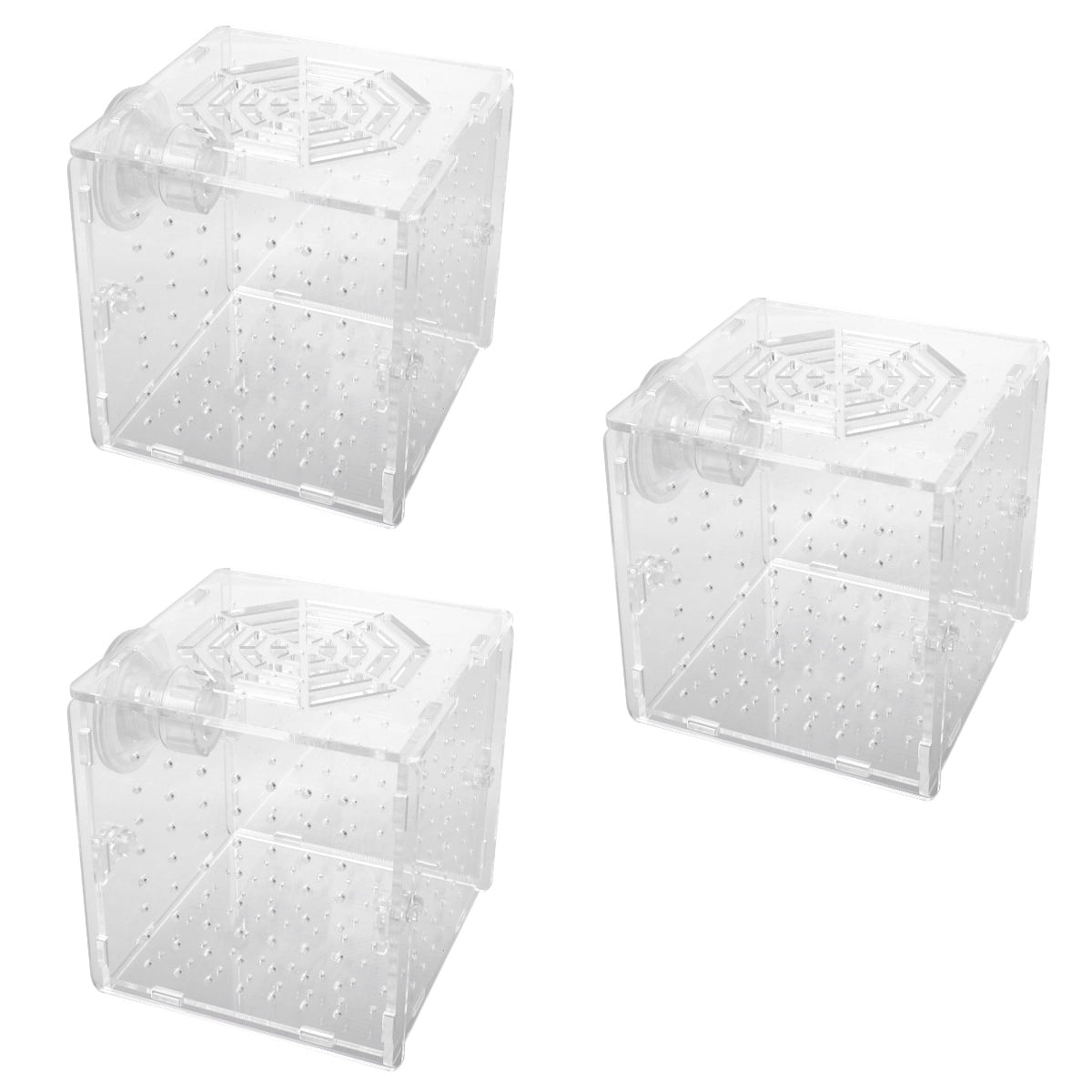 OUNONA 3pcs Acrylic Isolation Box Transparent Fish Breeding Tank ...