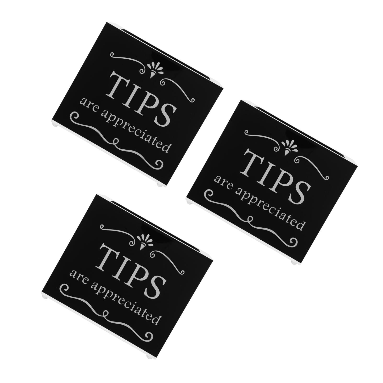 OUNONA 3pcs Acrylic Tips Box for Money Donation Tip Holders for ...
