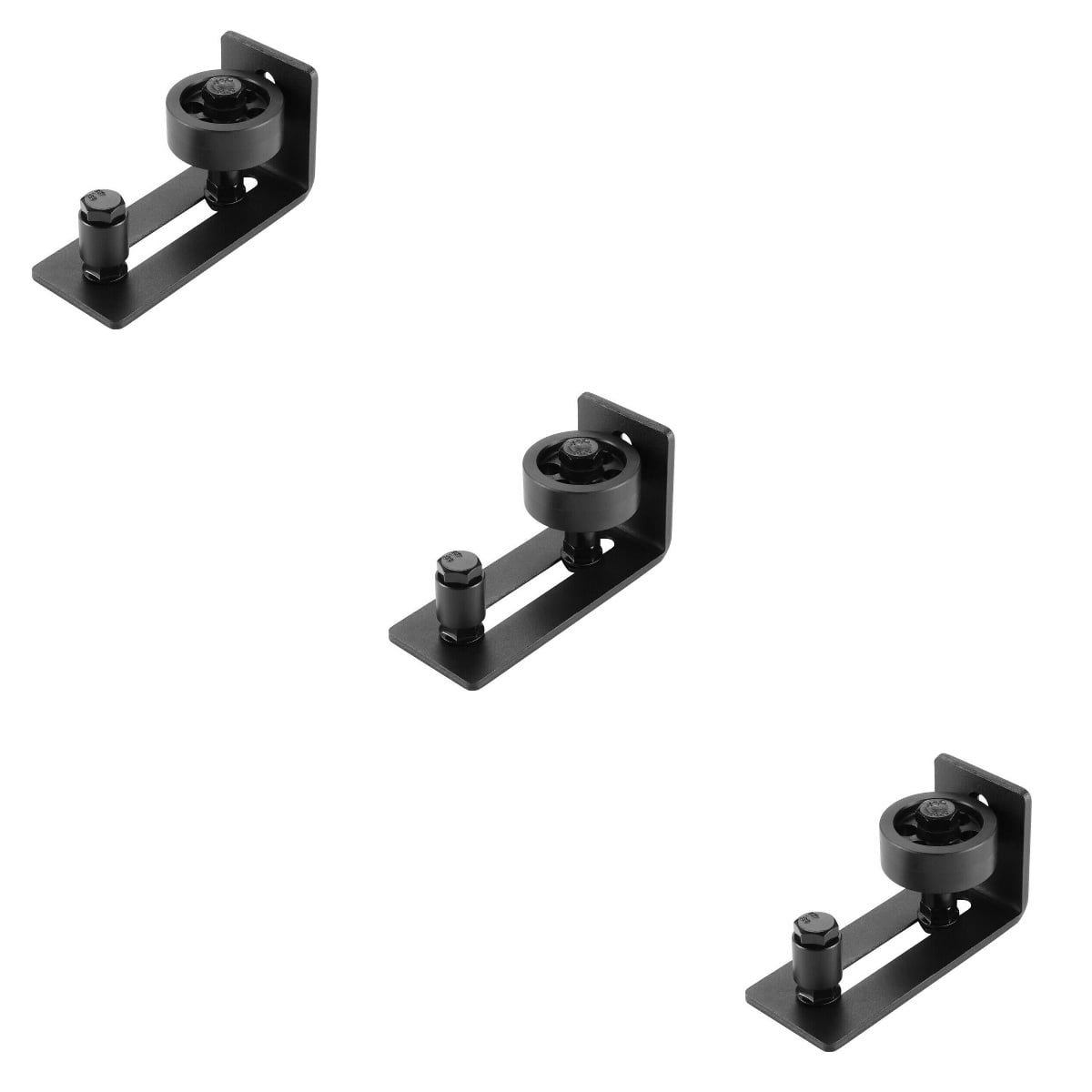 OUNONA 3pcs Adjustable Sliding Barn Door Floor Guide Bottom Wall Mount ...