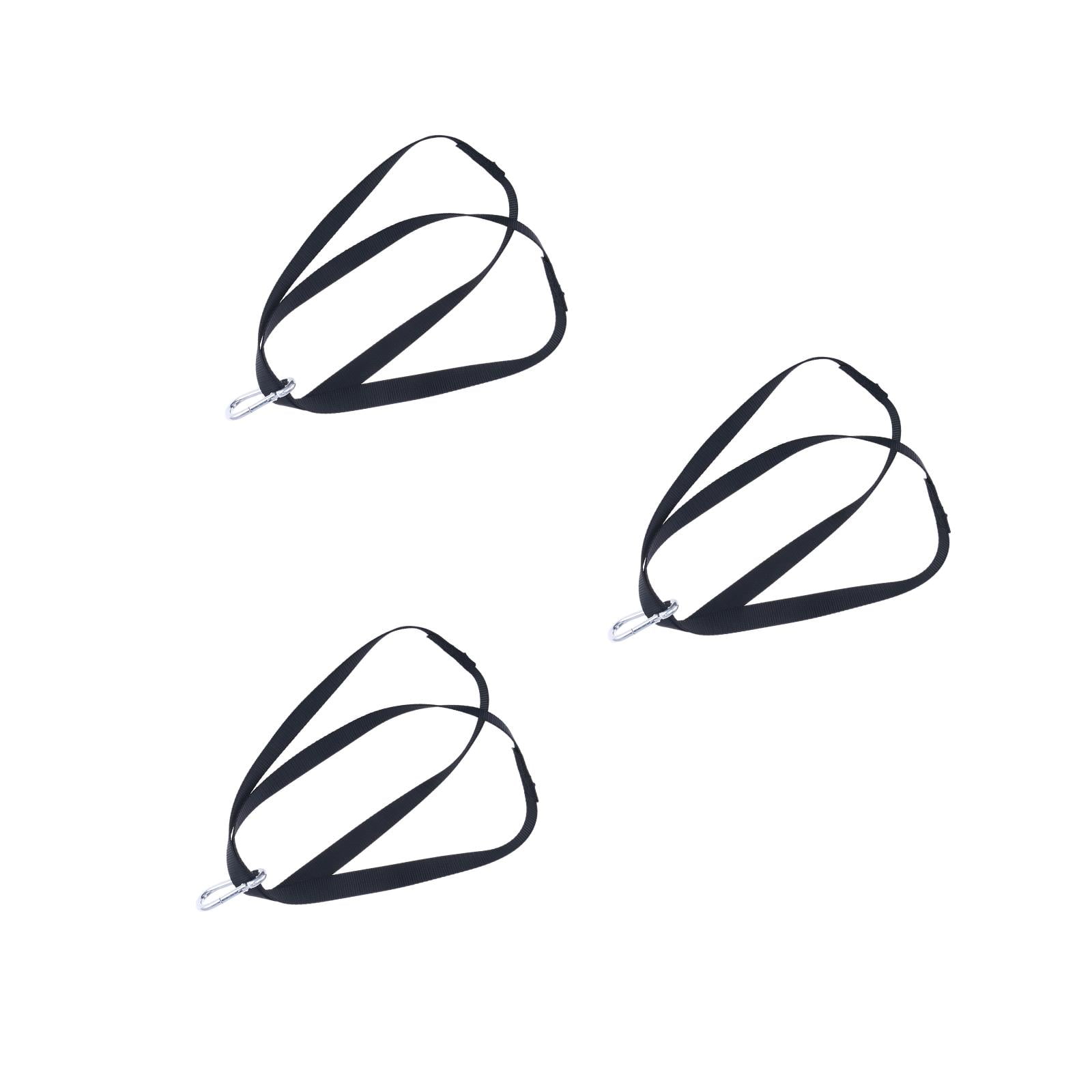 OUNONA 3pcs Battle Rope Anchor Strap Kit Body Extender Strap Set (Black ...