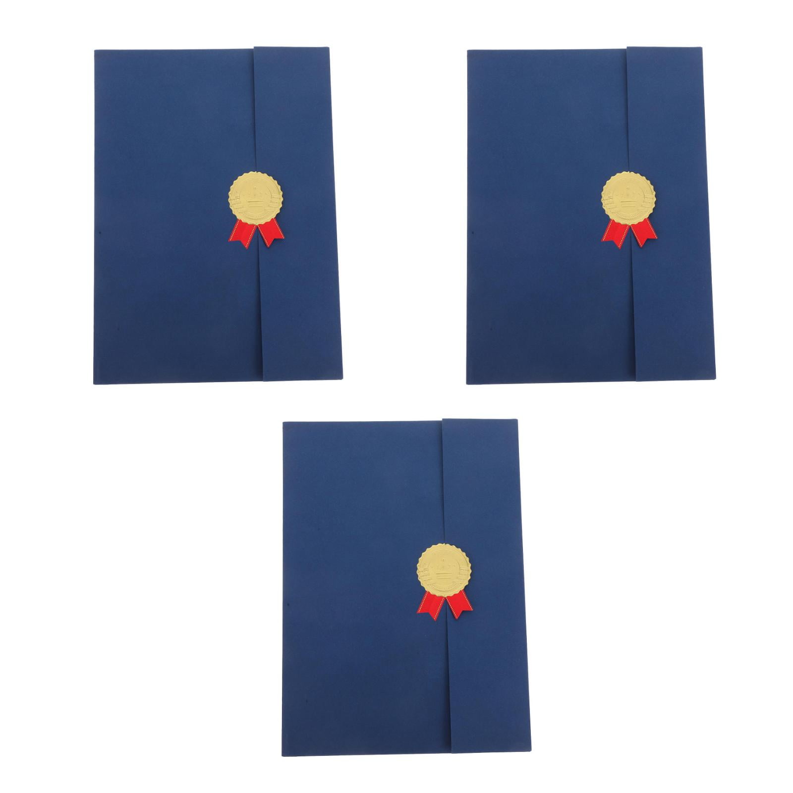 OUNONA 3pcs Certificate Holders Tri Fold Certificate Folders Graduation ...