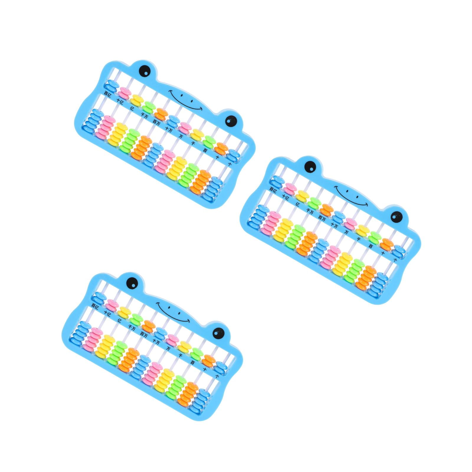 OUNONA 3pcs Colorful 7-Bead Abacus For Kids Plastic Math Learning Tool ...