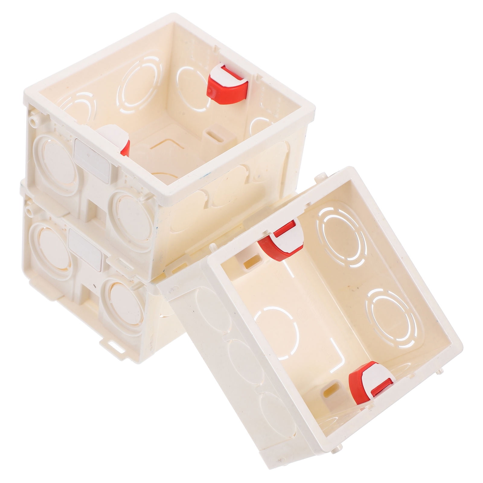 OUNONA 3pcs Concealed Pvc Electrical Boxes Plastic Electrical Outlet ...