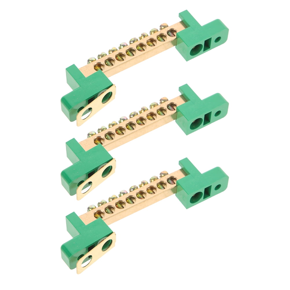 OUNONA 3pcs Copper Ground Rod Terminal Block For Electrical Panel Fixed ...