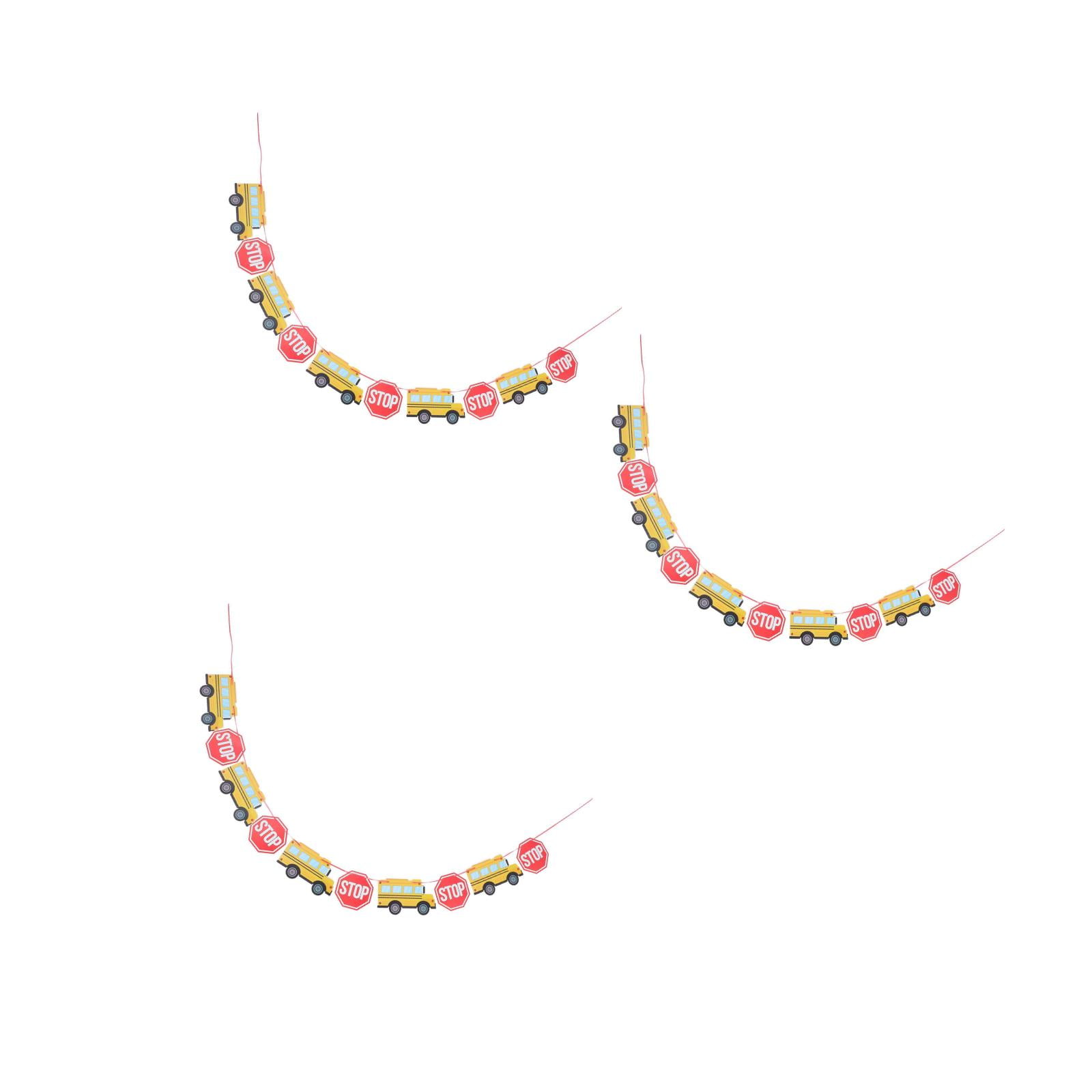 OUNONA 3pcs DIY Back to School Classroom Welcome Banner Hanging Back to ...