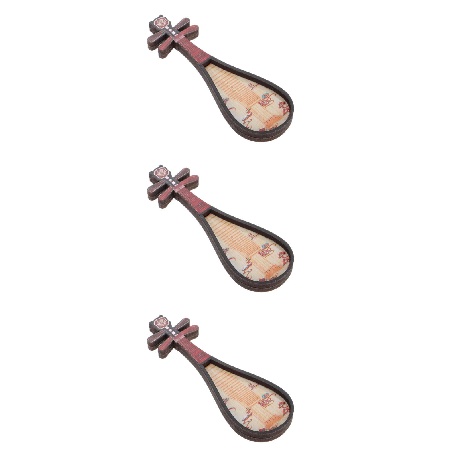 OUNONA 3pcs Dollhouse Miniature Pipa Instrument Traditional Chinese ...