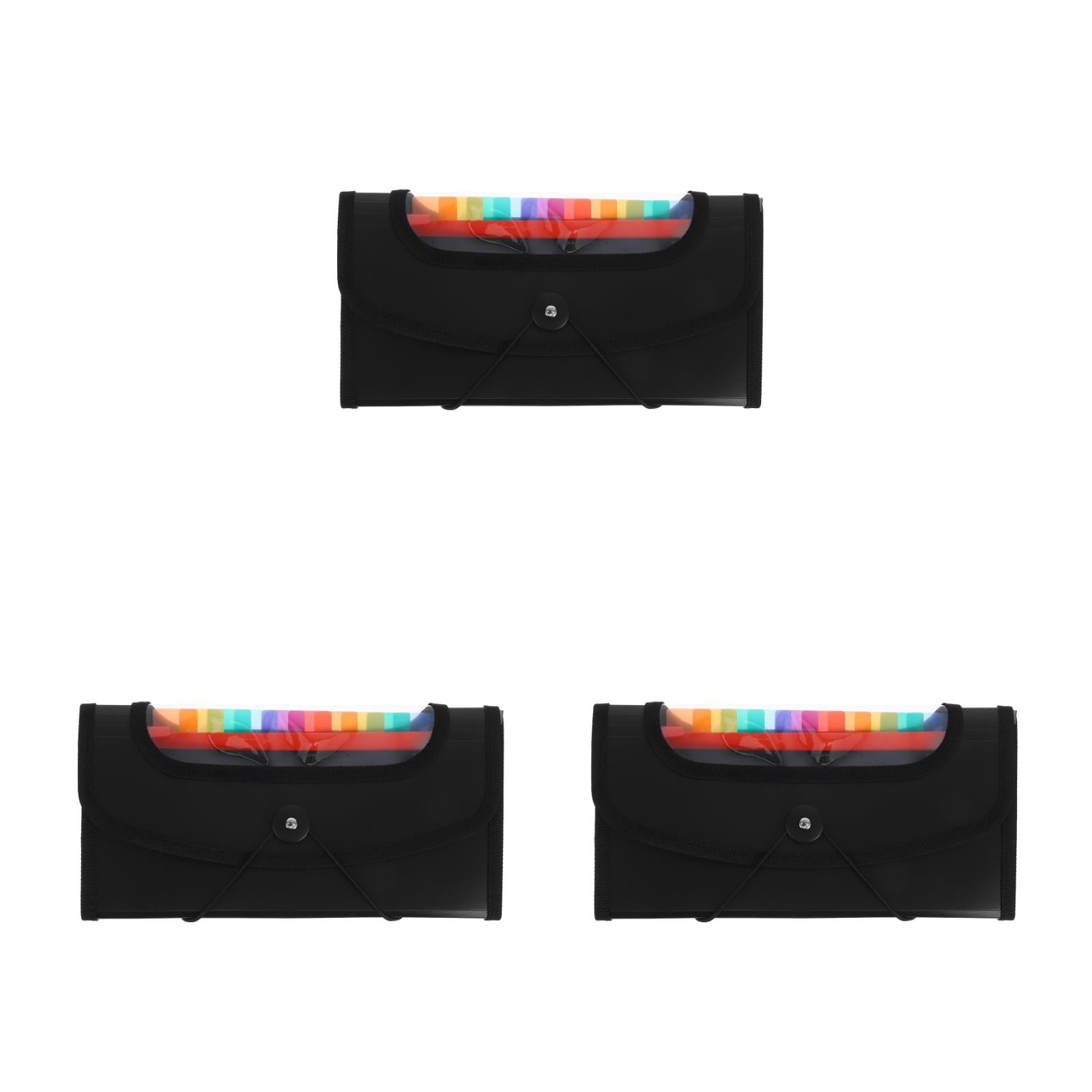 OUNONA 3pcs Expanding File Folder With 13 Compartments Receipt Folder ...