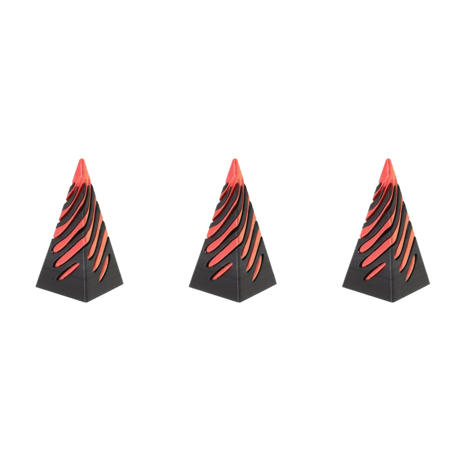 OUNONA 3pcs Funny 3d Printing Spiral Fidget Toy Impossible Passthrough ...
