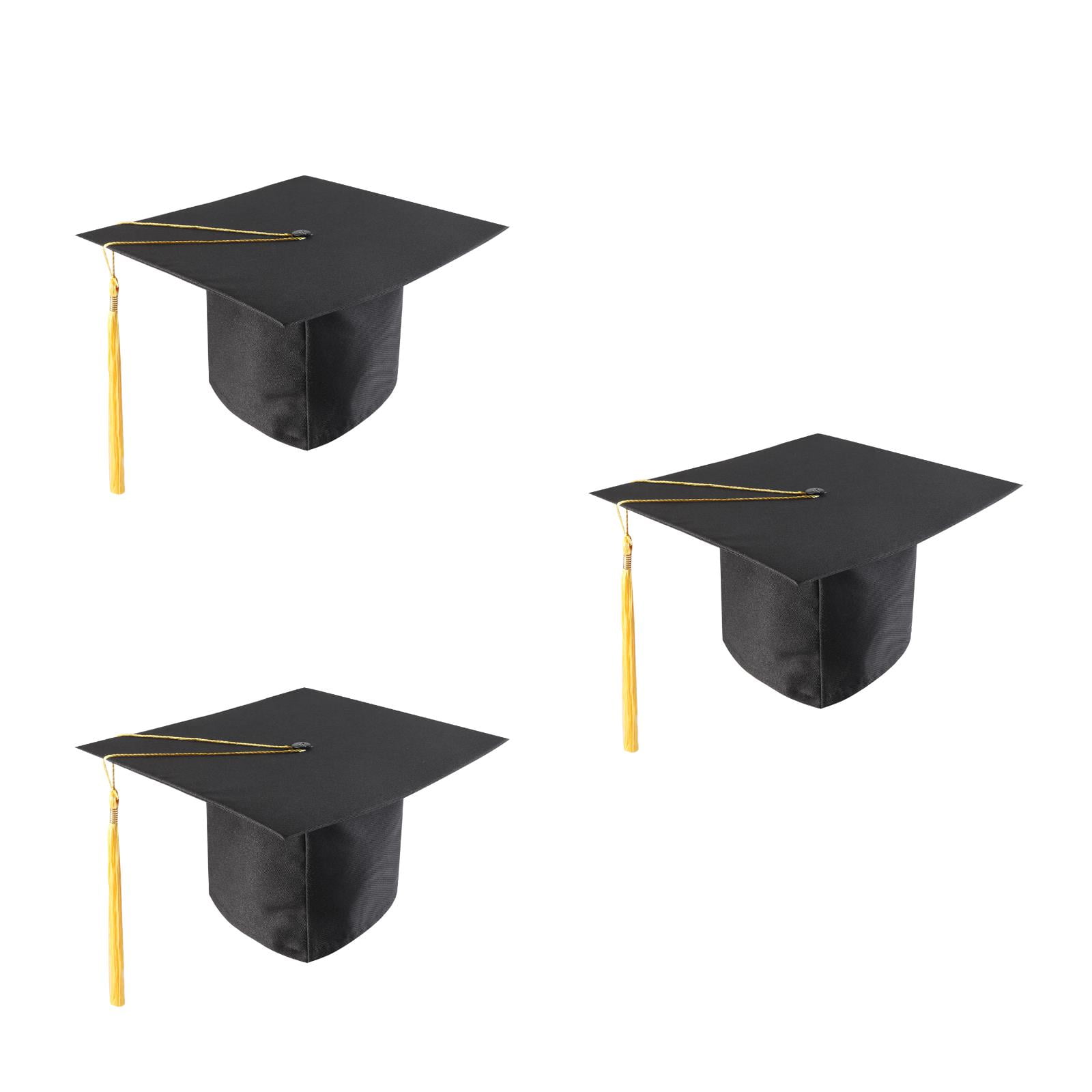 OUNONA 3pcs Graduation Cap Adjustable Academic Mortarboard Bachelor ...