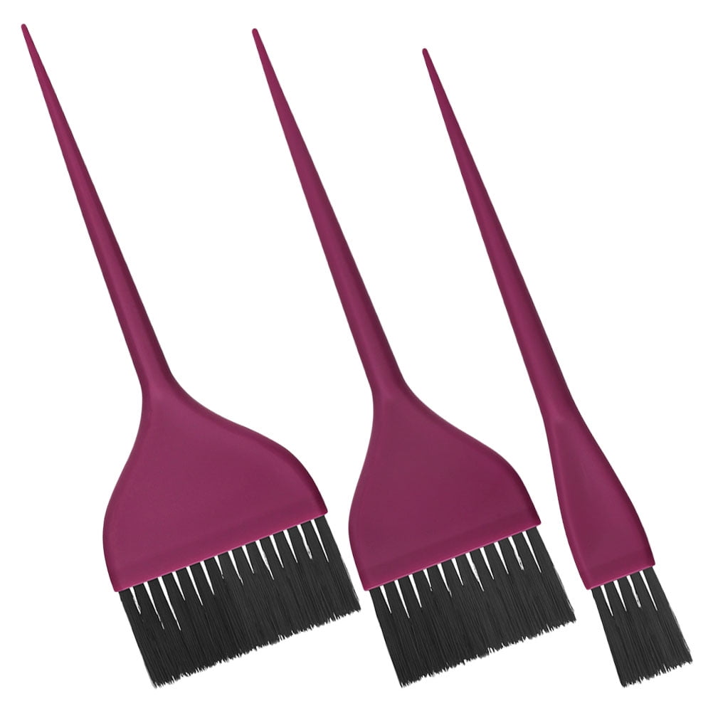 OUNONA 3pcs Wide Hair Color Brush Set Precise Dye Applicator with Firm ...