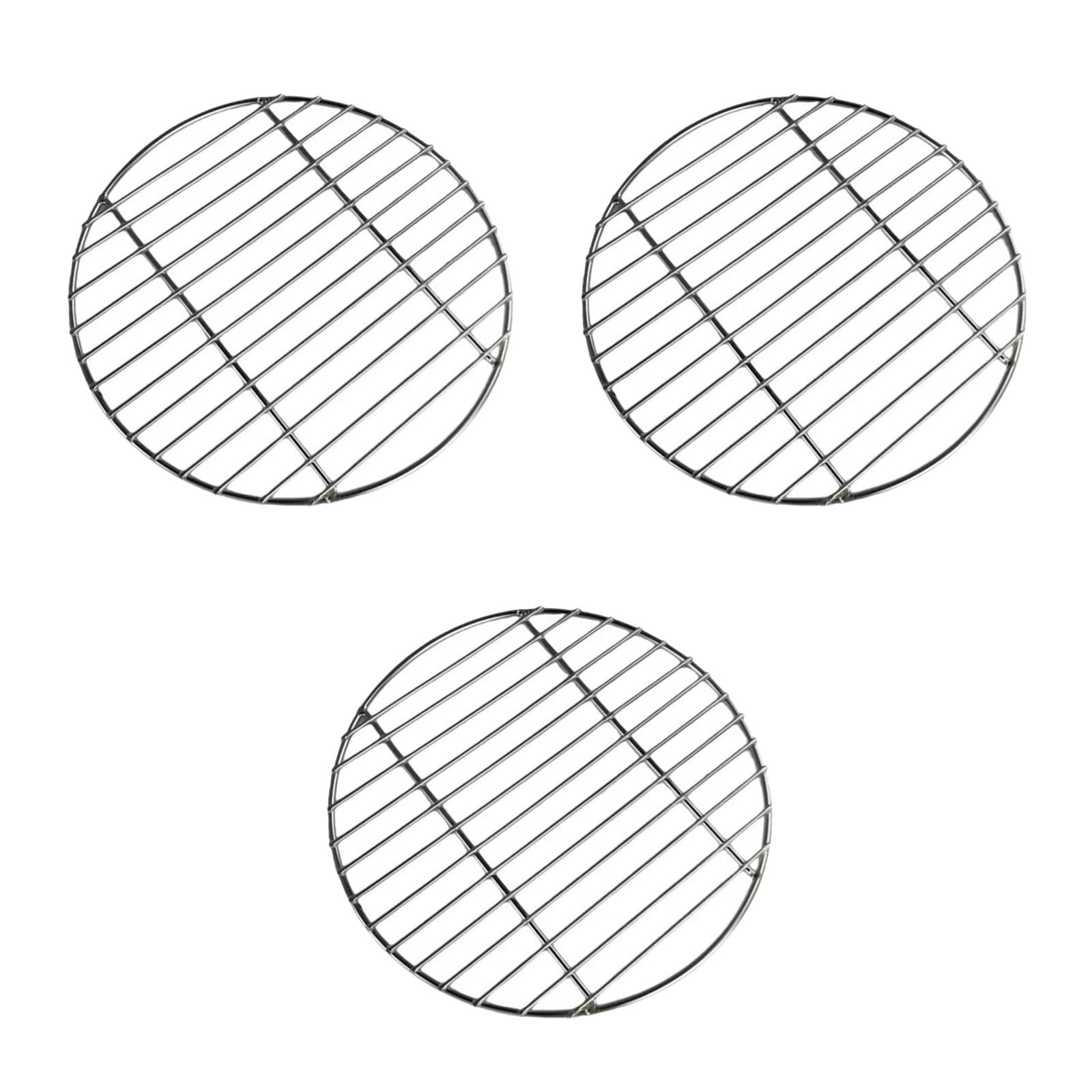 OUNONA 3pcs Household Grill Grate Round Barbecue Grate Stainless Grill ...
