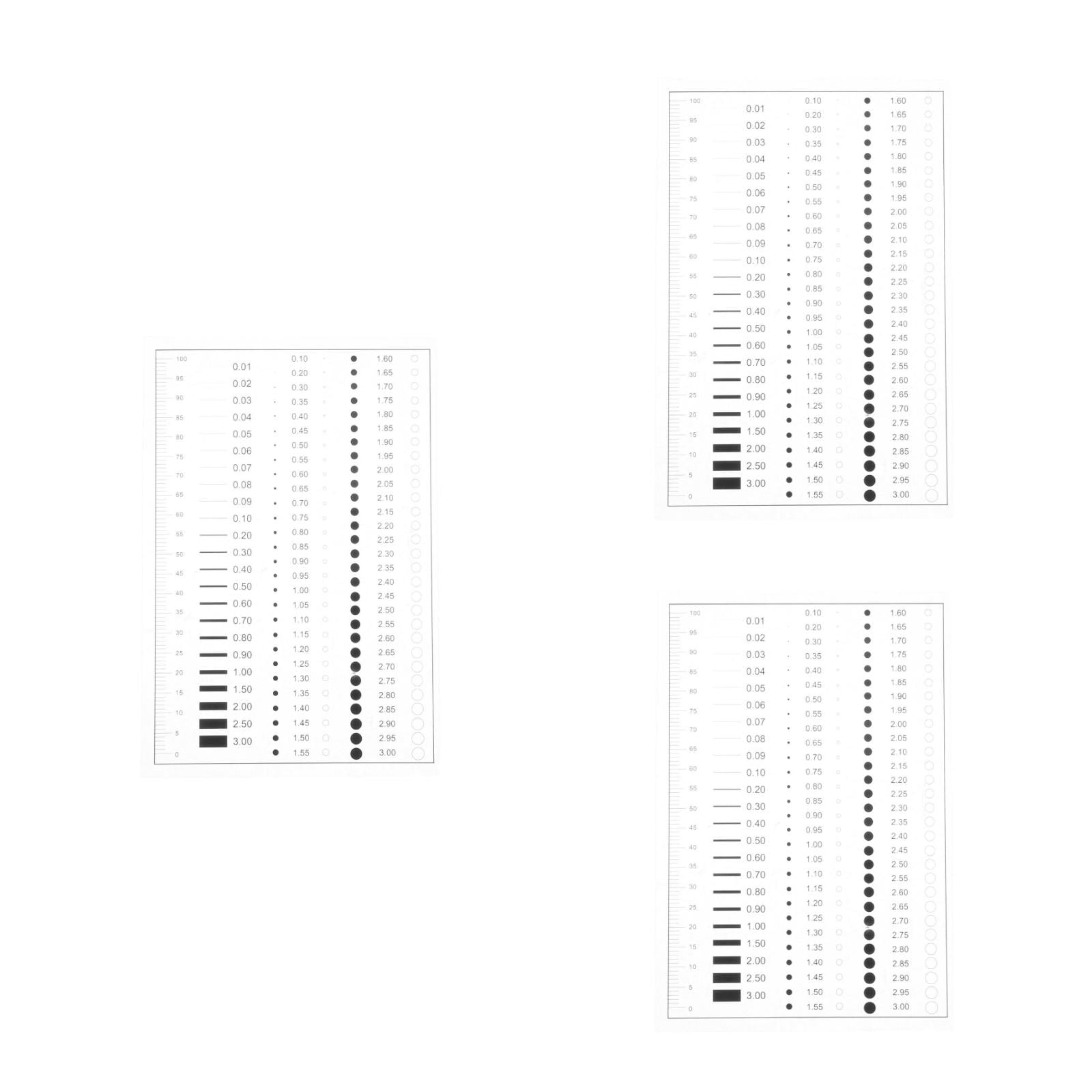 Ounona 3pcs Line Width Scratches Defect Point Defect Gauge Precision