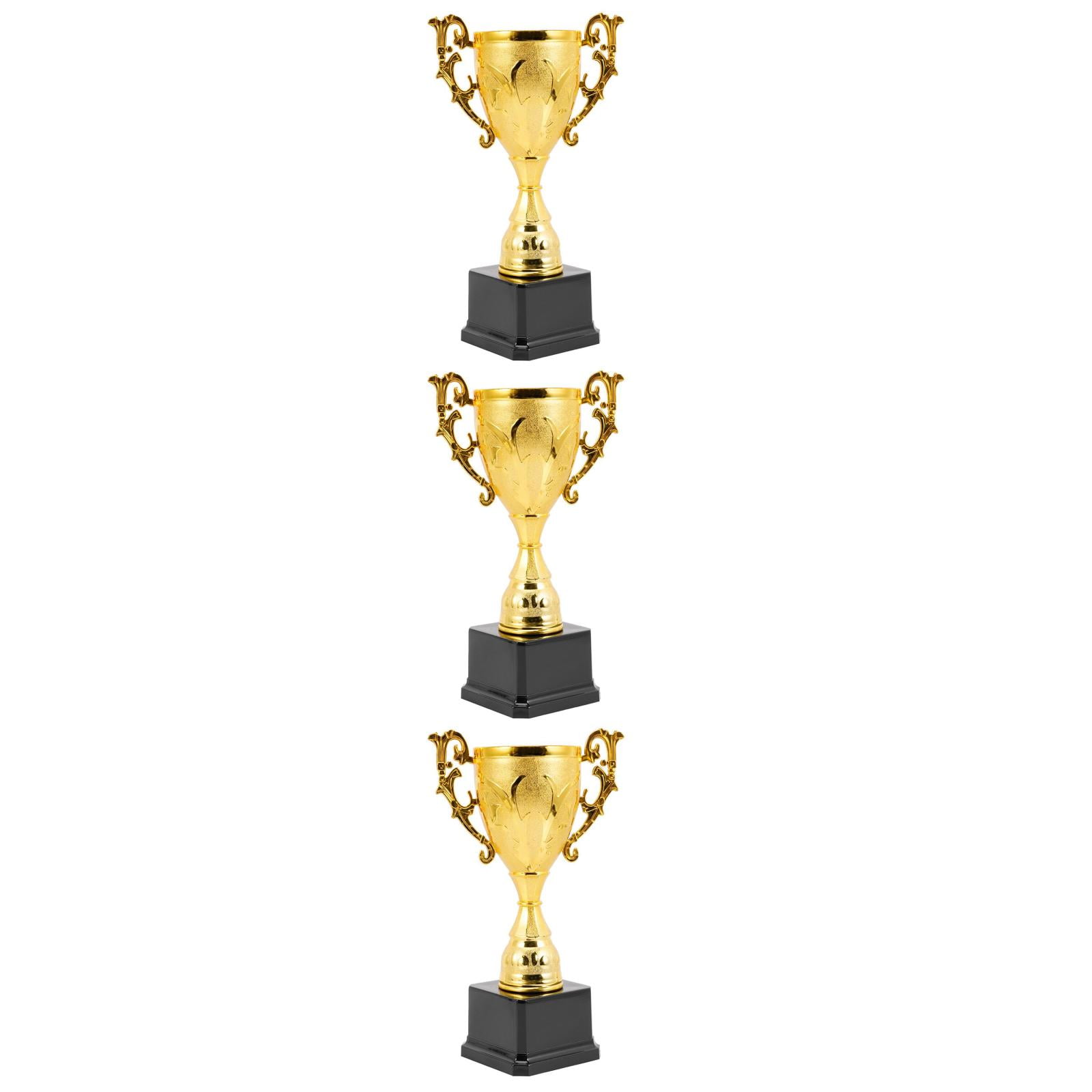 OUNONA 3pcs Mini Trophies Gold Trophy Award Plastic Trophies Kids ...