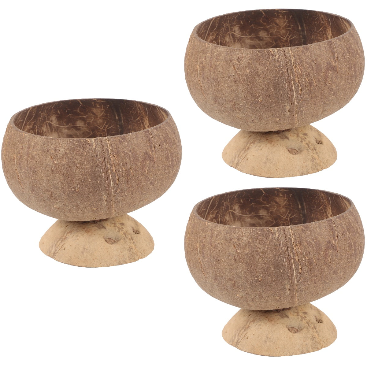 OUNONA 3pcs Multi-function Coconuts Shell Bowl Desktop Storage Bowl ...