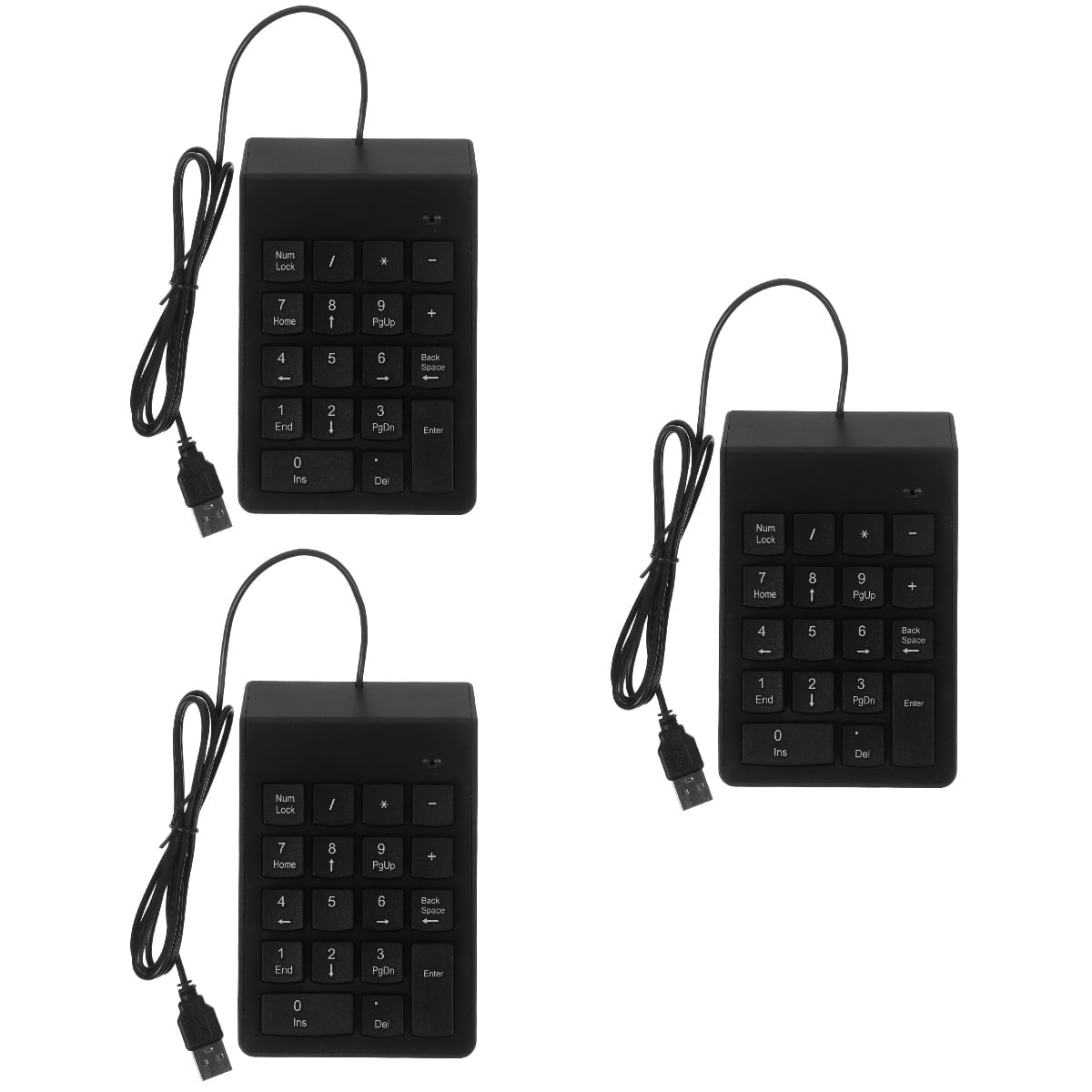OUNONA 3pcs Numeric Keypad Portable Keyboard For Laptop 19 Keys ...