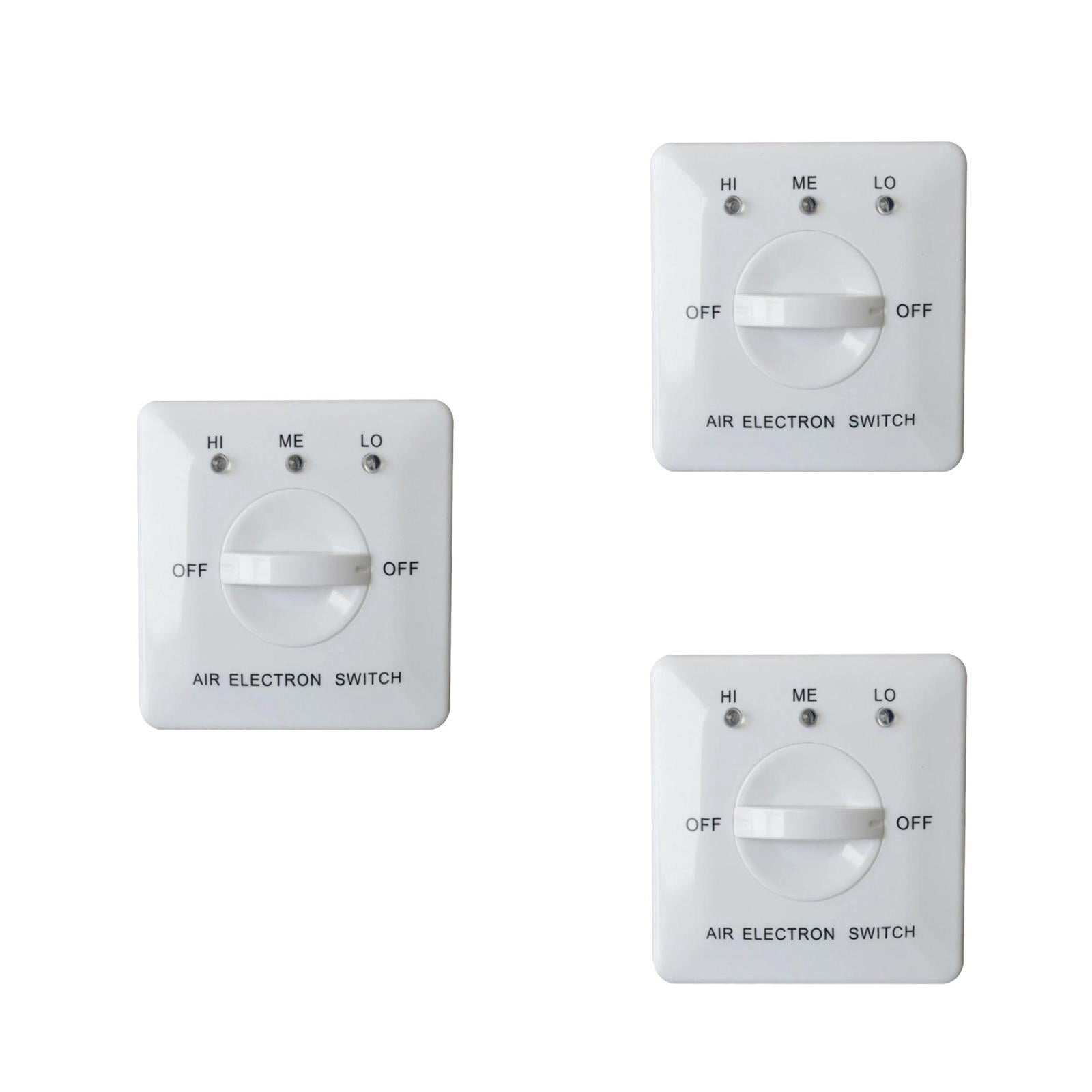 OUNONA 3pcs Panel Fan Controller Fan Coil Three-speed Control Central ...