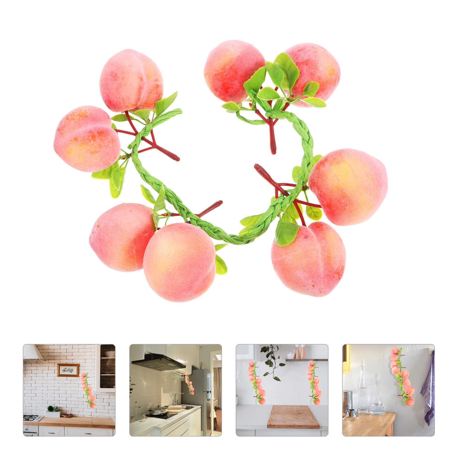 OUNONA 3pcs Peach Clusters Fake Peach Clusters Fake Peach Cluster ...