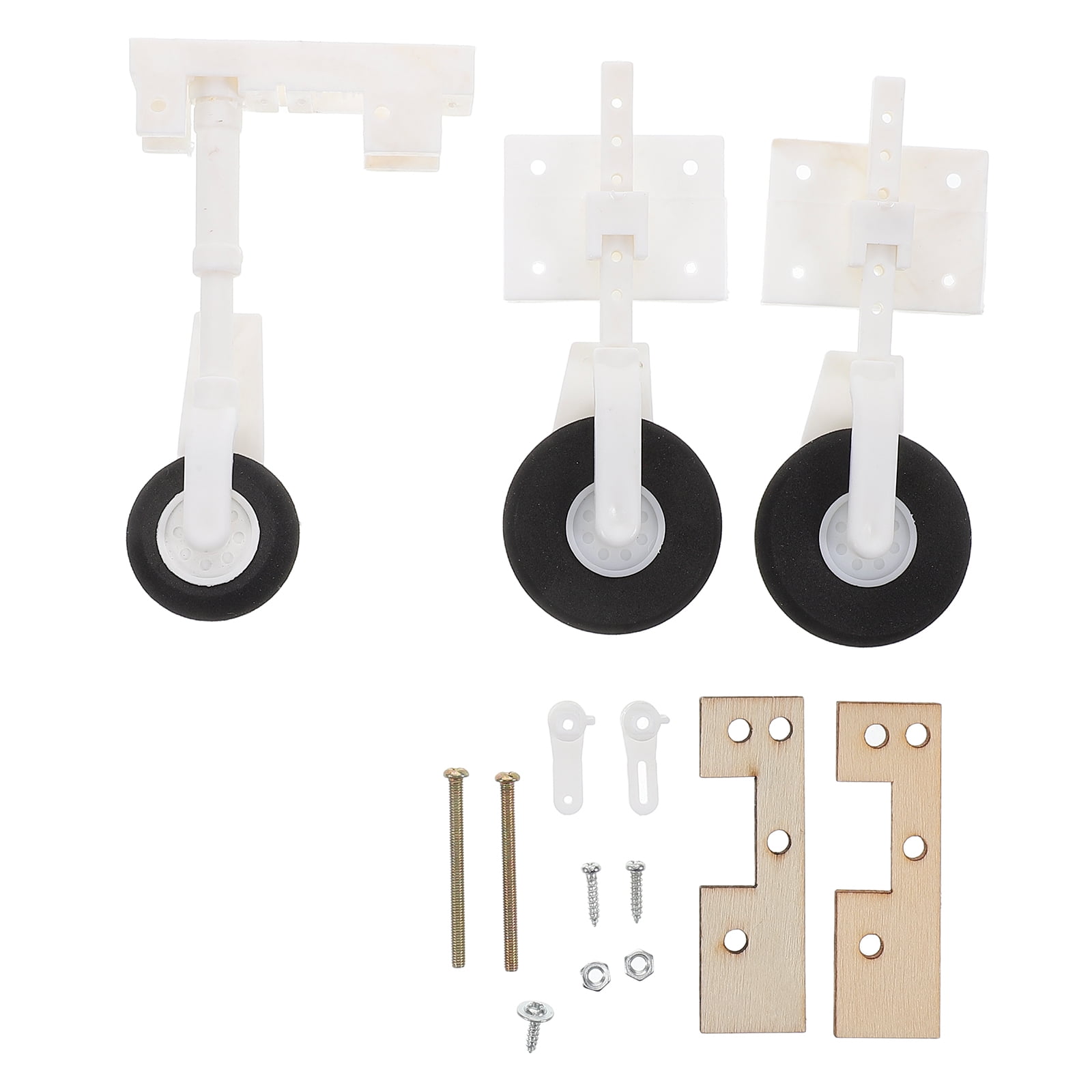 OUNONA 3pcs Plane Landing Gear Wheel Assembly Tire Kit Rc Airplane ...