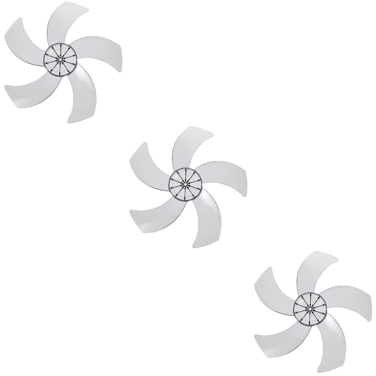 OUNONA 3pcs Plastic Fan Blade Replacement Part 5-Leaves Standing ...