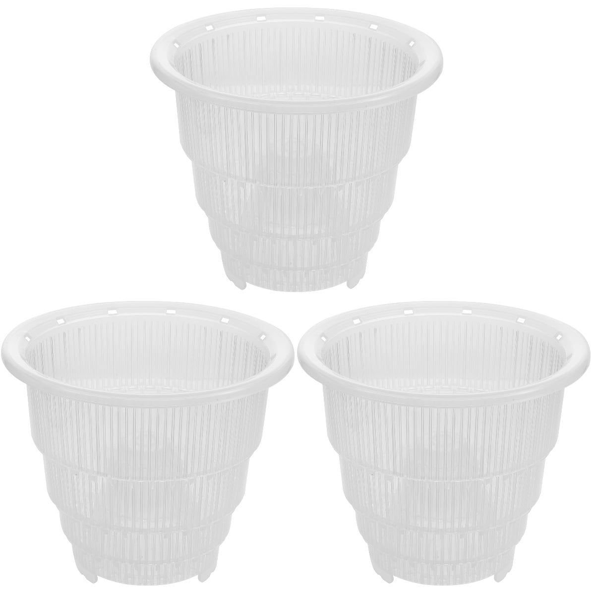 OUNONA 3pcs Plastic Root Control Flower Pot Simple Flowerpot Practical ...