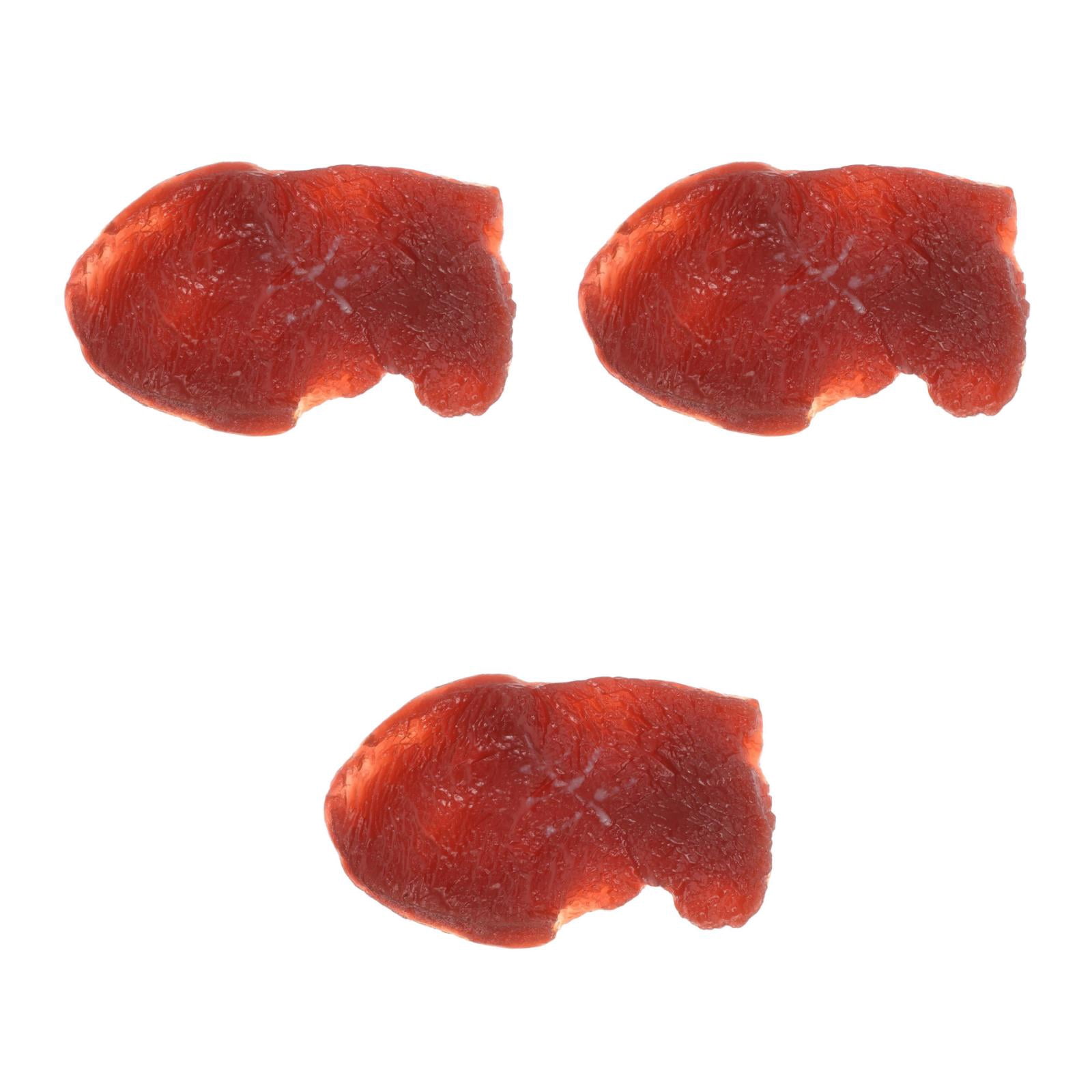 OUNONA 3pcs Realistic Fake Beef Steak Model For Kitchen And Restaurant ...