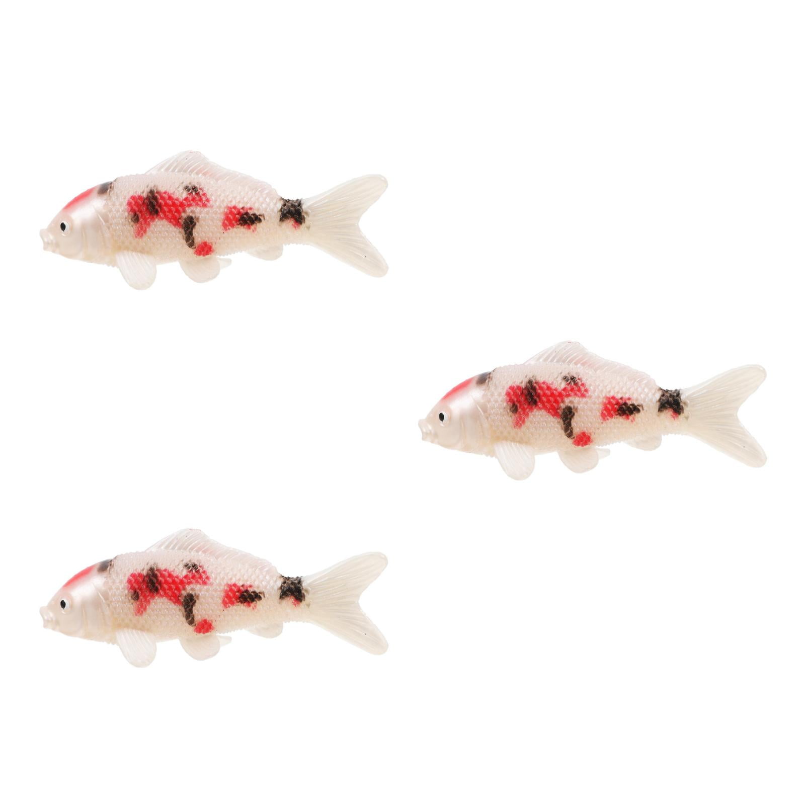 OUNONA 3pcs Realistic Goldfish Figure Plastic Fish Tank Fish ...