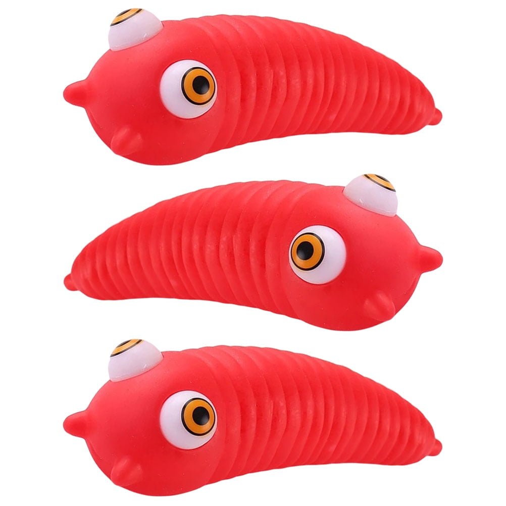 OUNONA Caterpillar Fidget Toy with Realistic Popping Eyes for Kids ...
