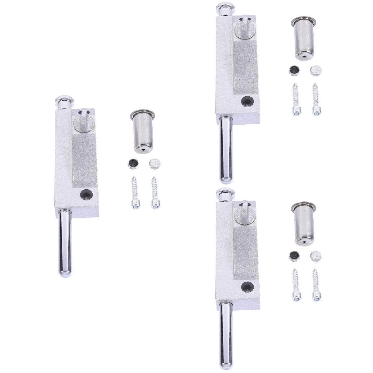 OUNONA 3pcs Revolving Door Latch Bolt Zinc Alloy Door Foot Lock ...