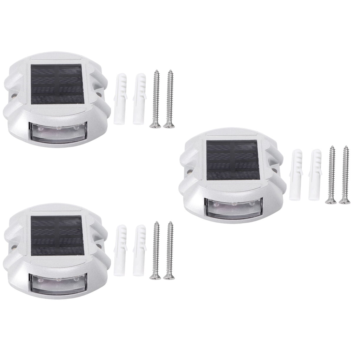 OUNONA 3pcs Solar LED Pathway Marker LED Dock Light Waterproof Security ...