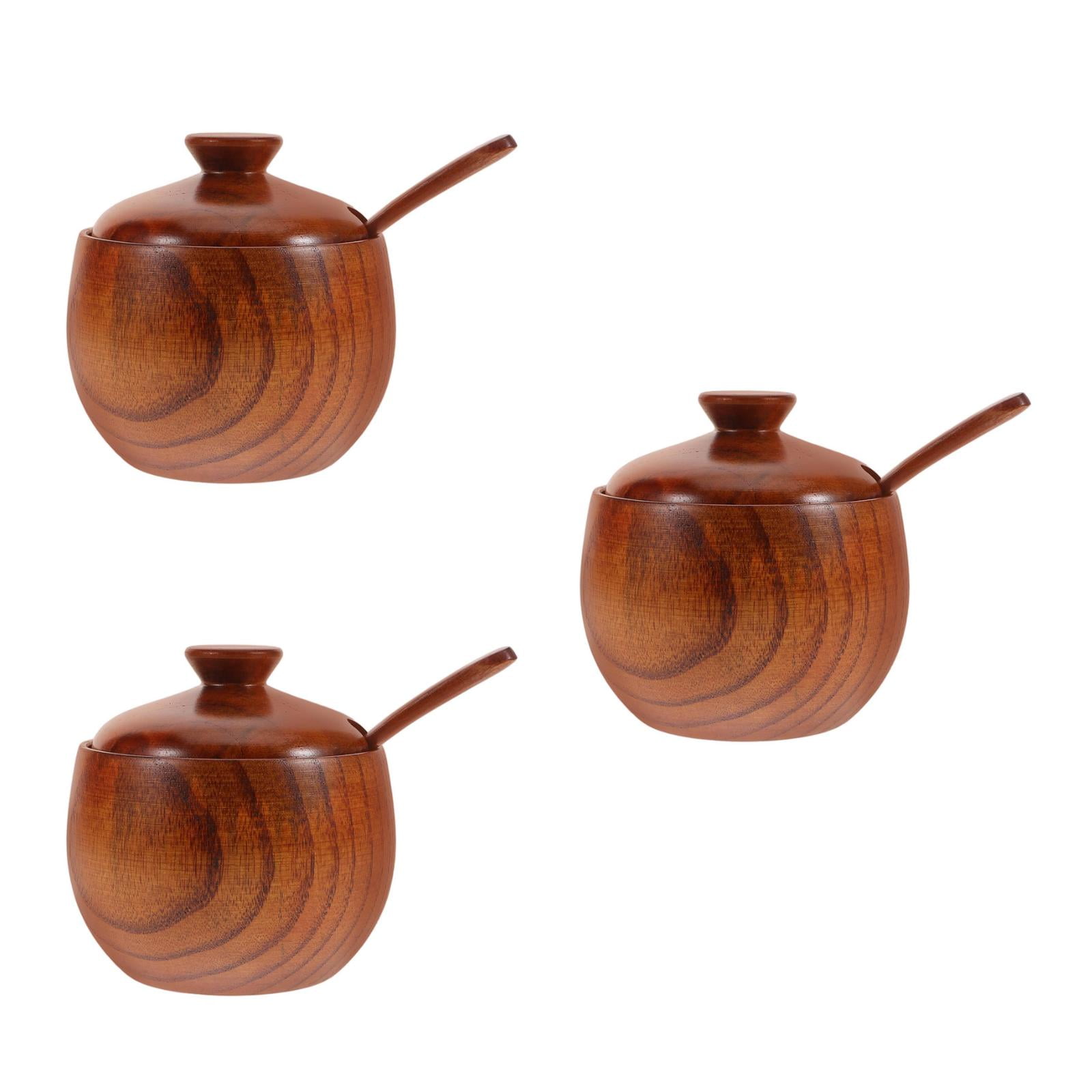 OUNONA 3pcs Spice Jar Sugar Bowls Set Salt Pepper Seasoning Storage ...