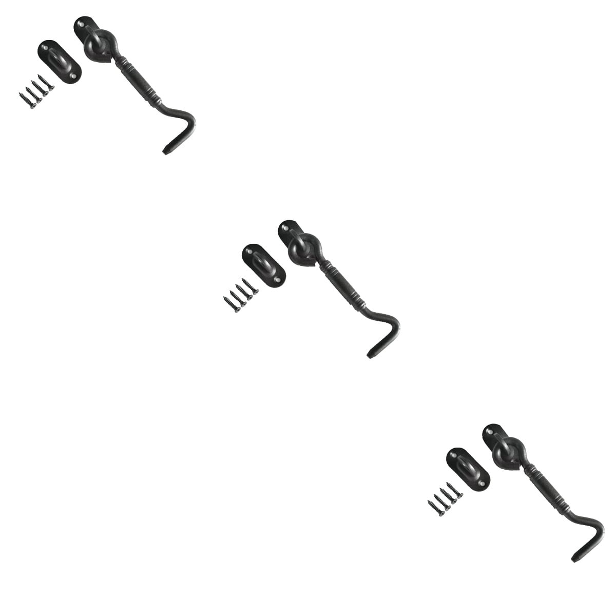 OUNONA 3pcs Stainless Steel Hook Lock Barn Door Lock American Style ...