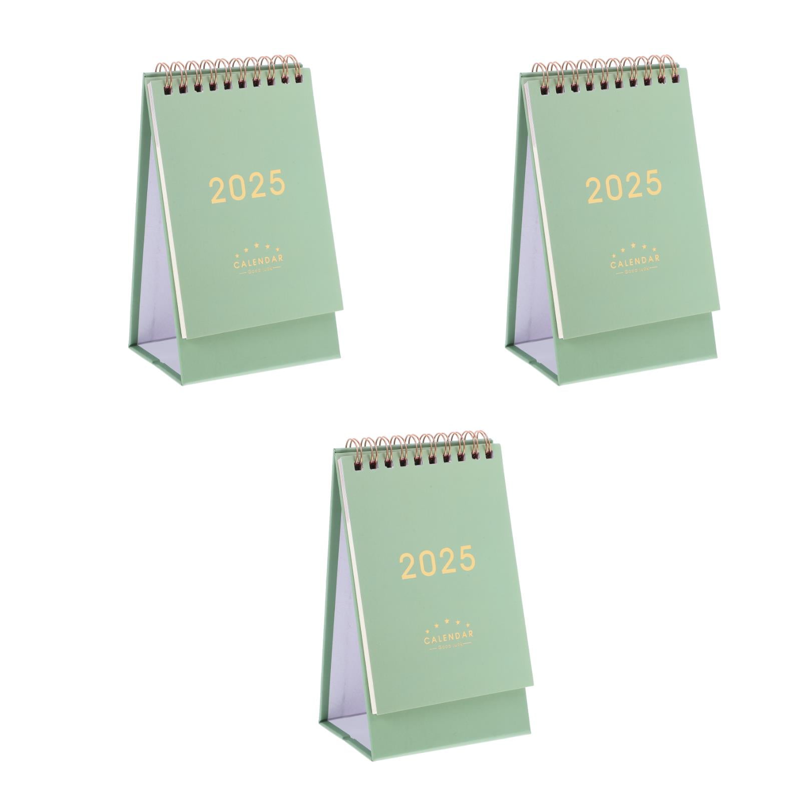 OUNONA 3pcs Standing Flip Calendar 2024-2025 Desk Planner Monthly ...
