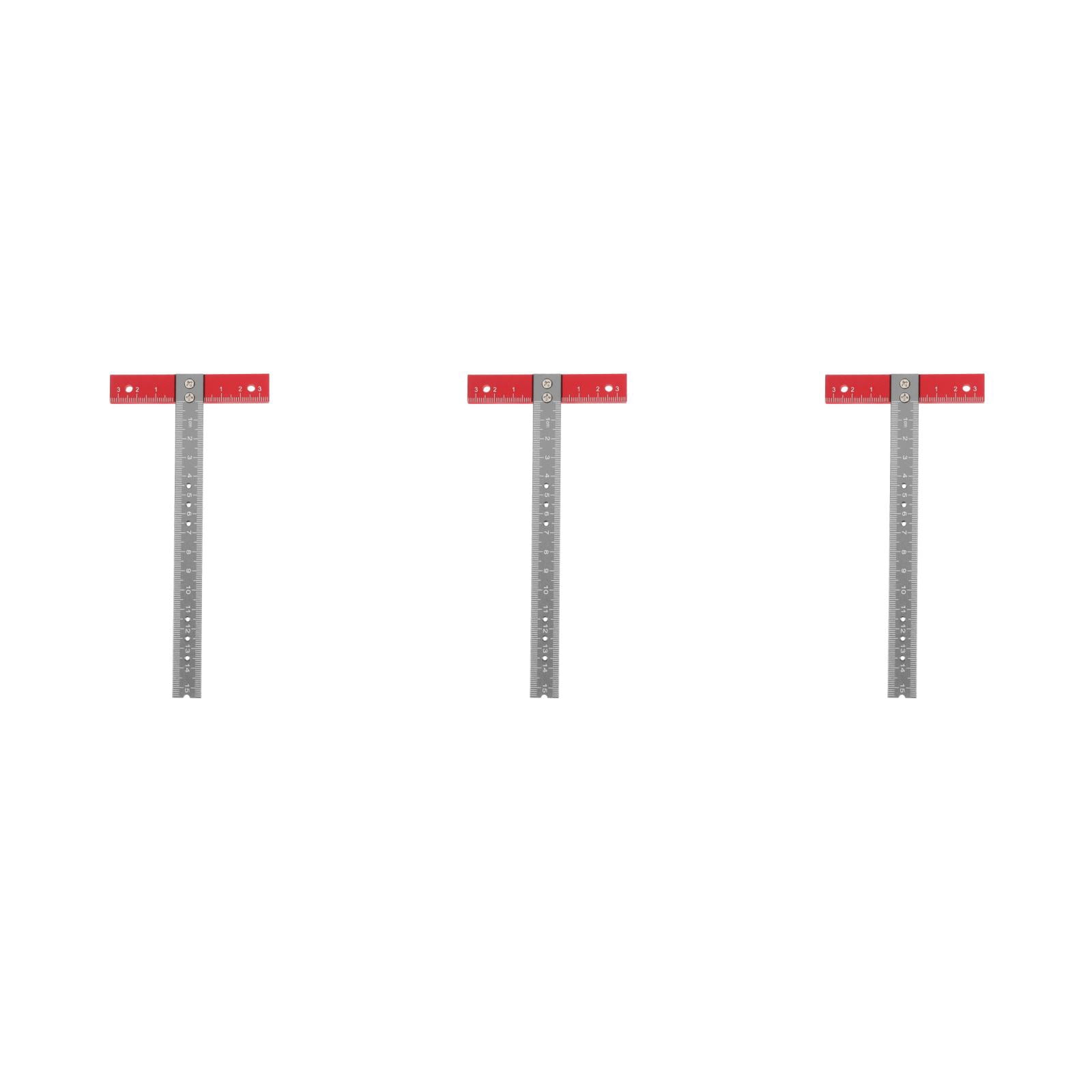 OUNONA 3pcs T Square T Ruler Measuring Ruler Aluminum Alloy Ruler ...