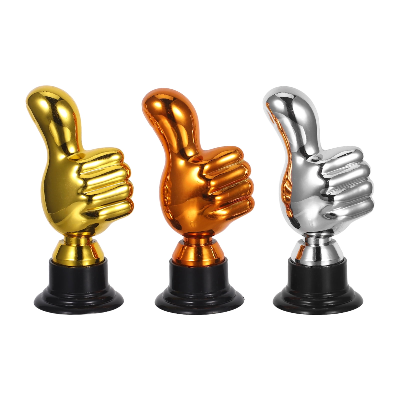 OUNONA 3pcs Thumbs Up Trophy Award Small Plastic Mini Trophy Cup Cute ...