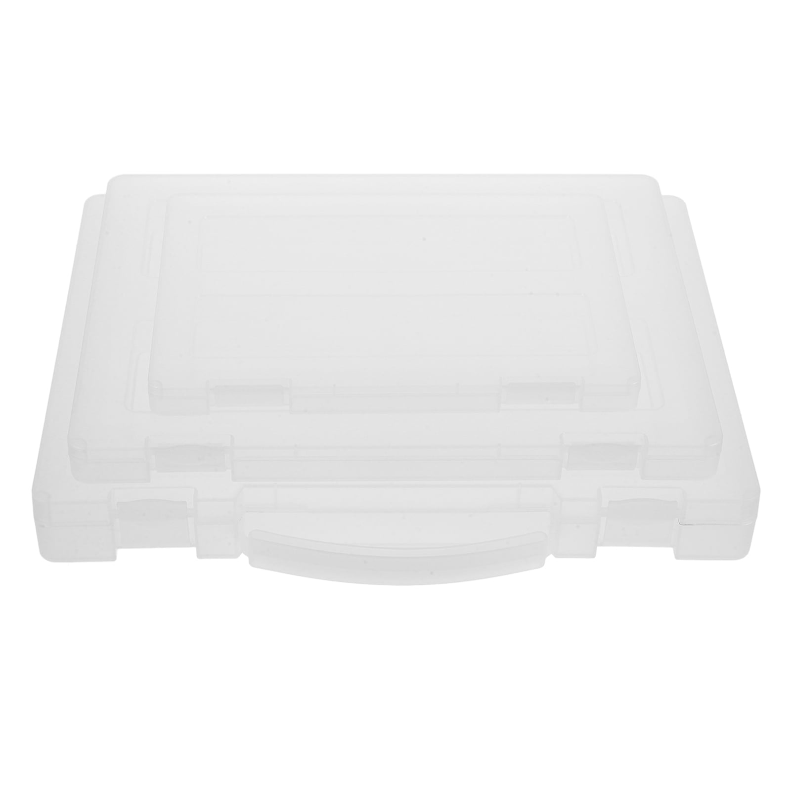 OUNONA 3pcs Transparent A4 A5 File Box With Lid Clear Plastic File ...