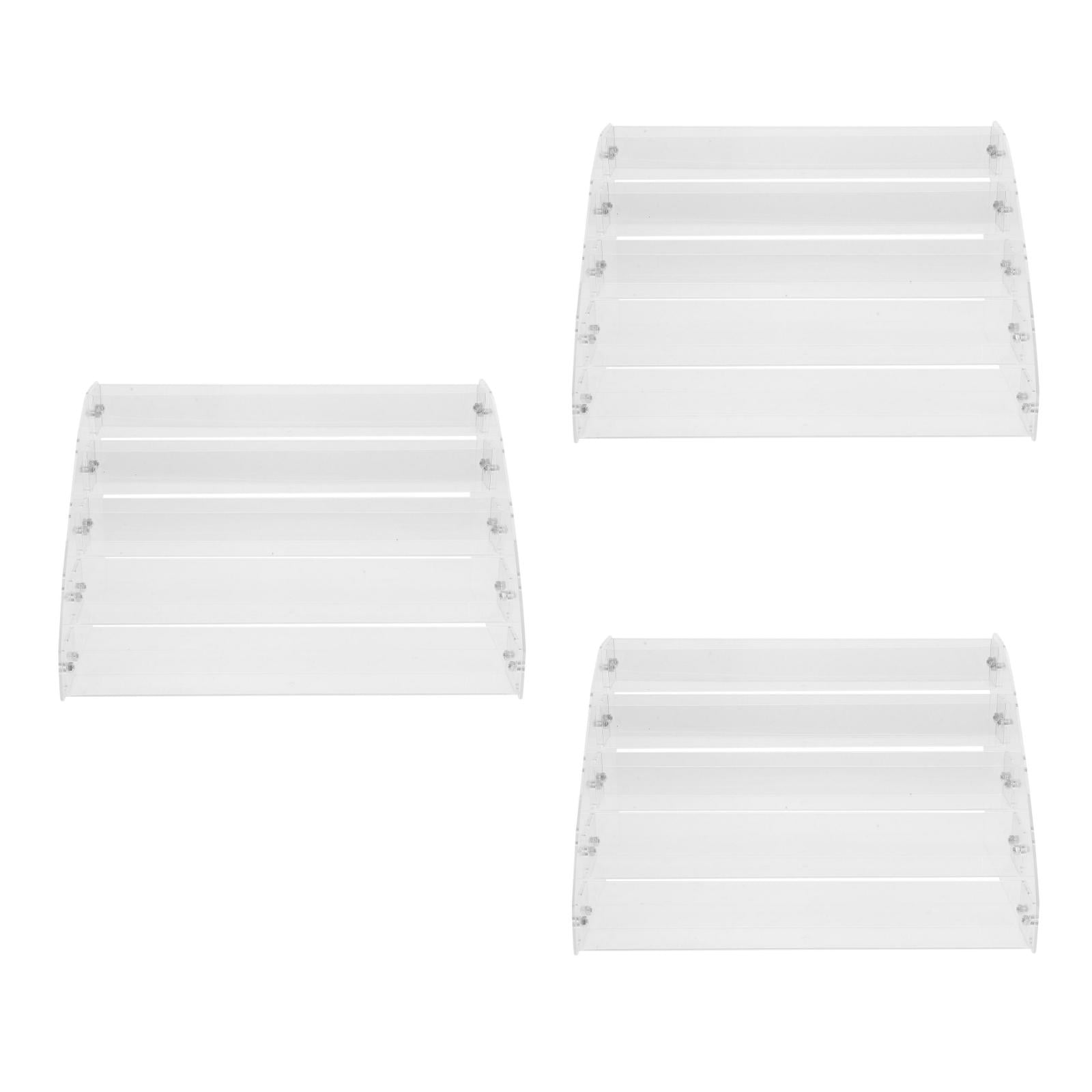 OUNONA 3pcs Transparent Acrylic Pamphlet Display Stand with Five-Tier ...