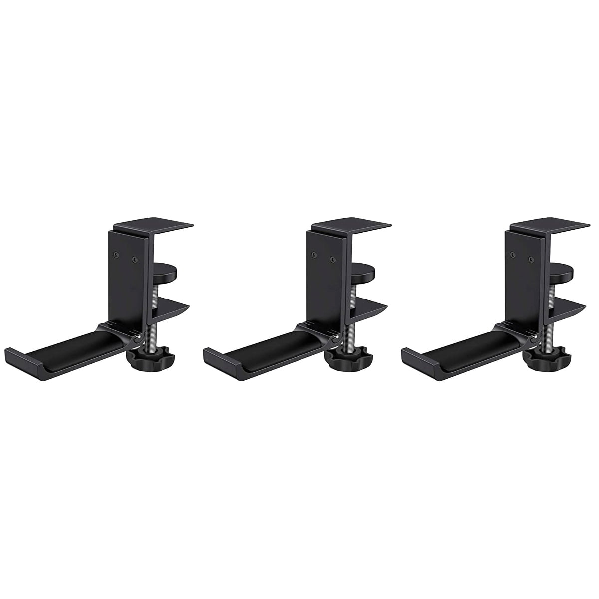 OUNONA 3pcs Under Desk Headphone Stand Desk Side Headphone Holder ...